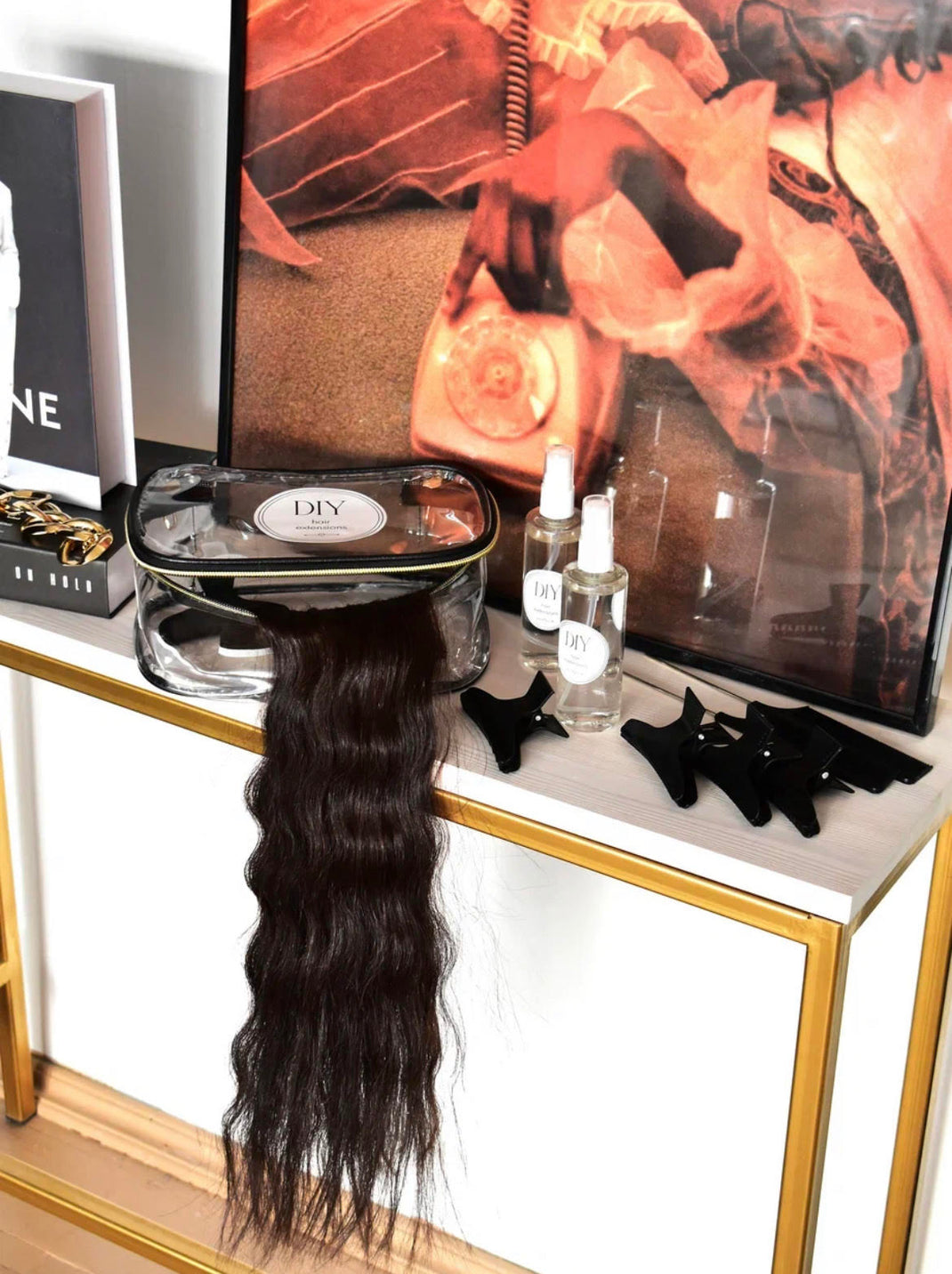 20” Beige Light Blonde #9 DIY Hair Extensions Home Kit